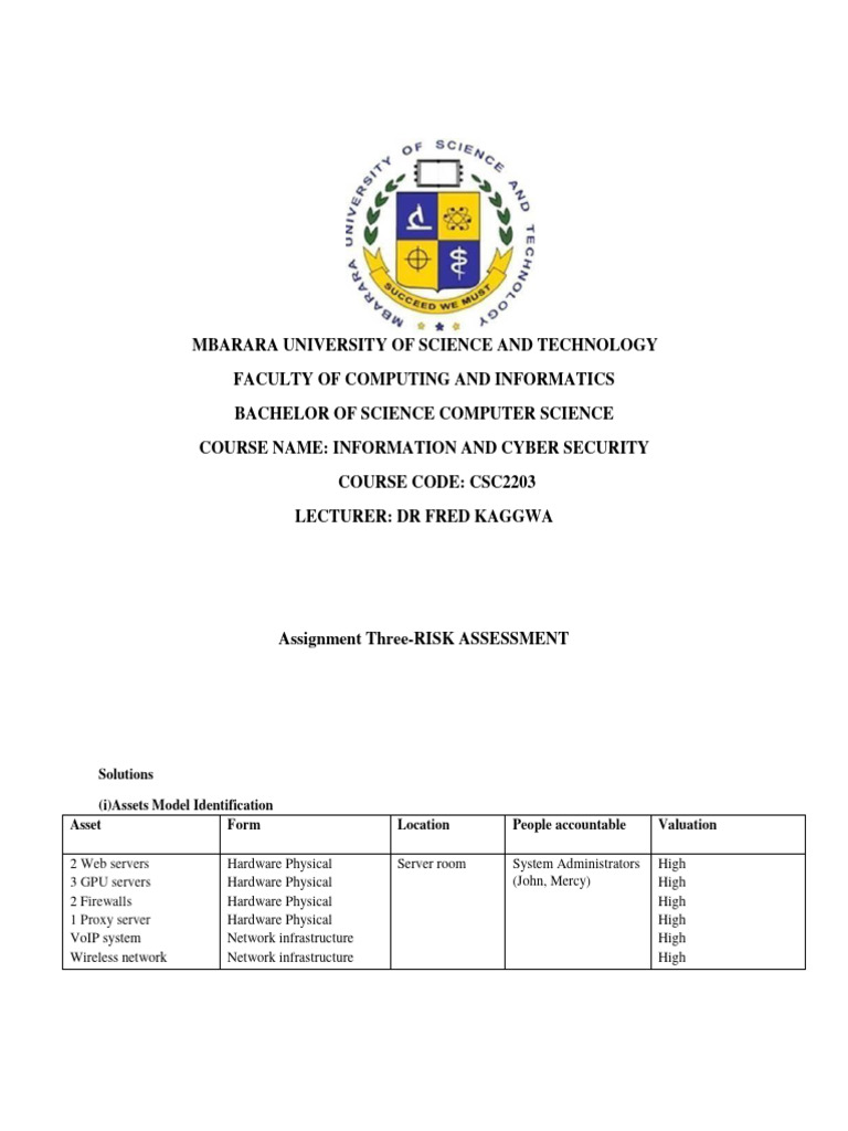 Assets Model | PDF | Security | Computer Security