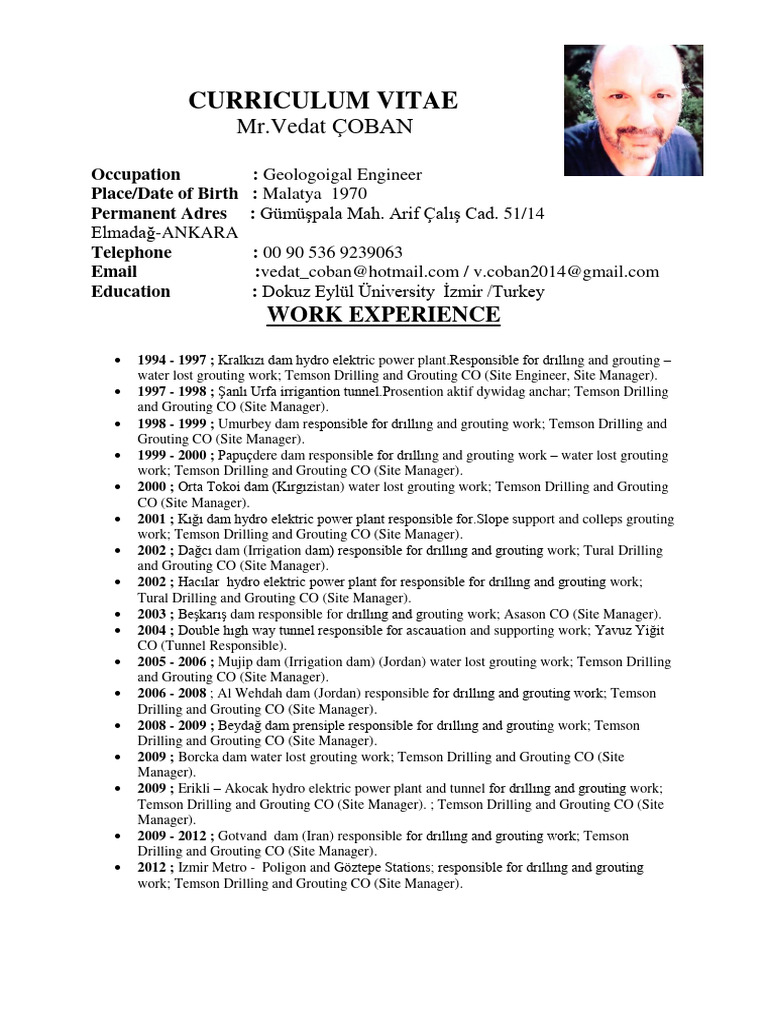 Vedat Çoban CV (Tr-İng) | PDF