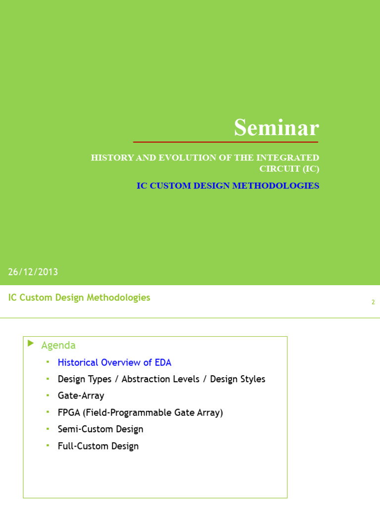IC Custom Design Methodologies Overview | PDF | Field Programmable Gate ...