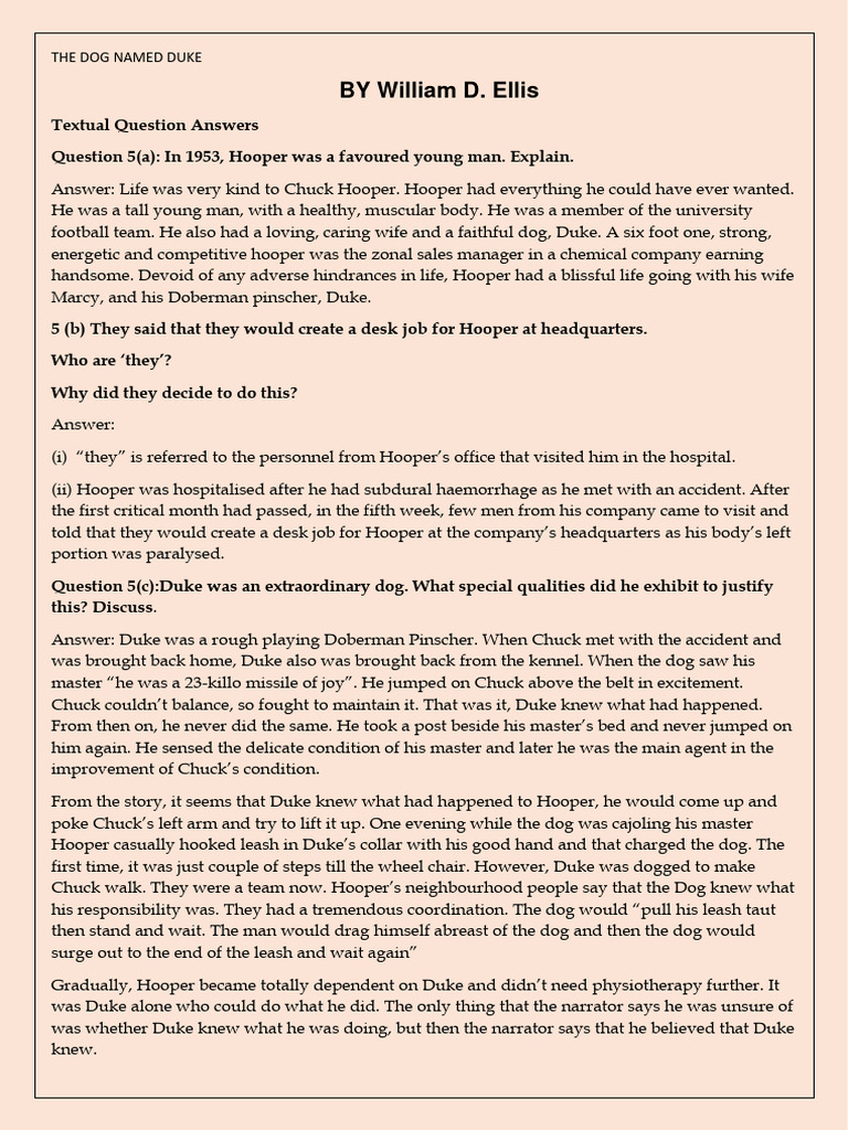 A Dog Named Duke Question and Answers | PDF | Religion & Spirituality ...