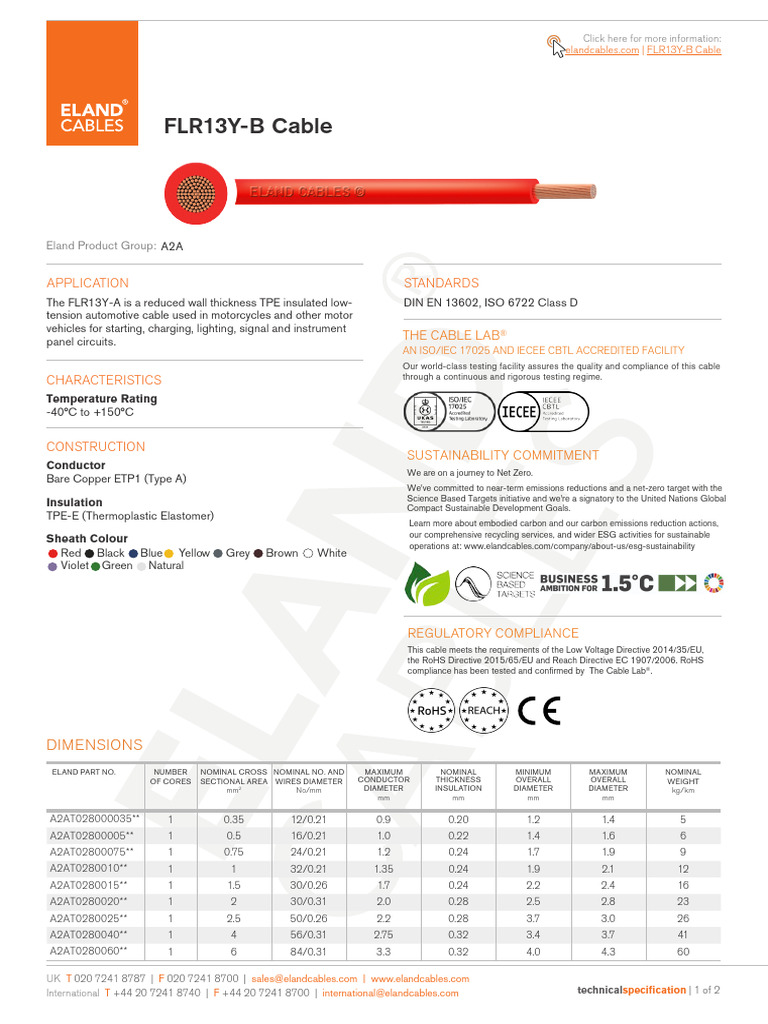 Flr13y B Cable | PDF | Building Engineering | Electricity