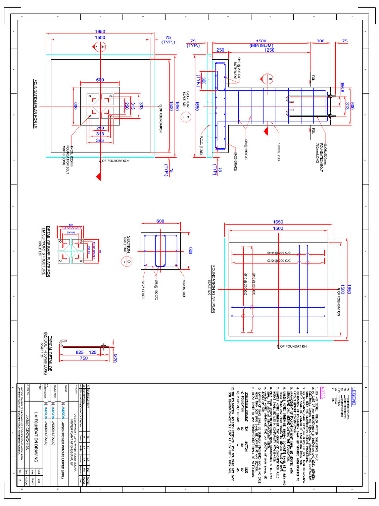 17 - Foundation Drawing For LCLM | PDF