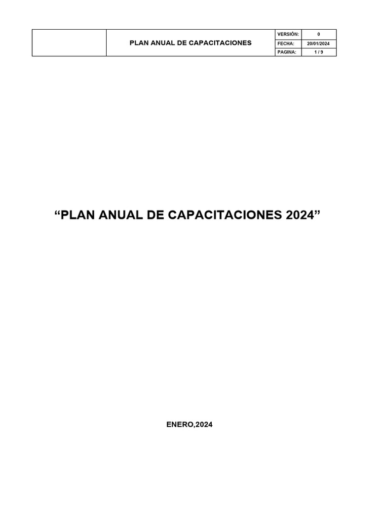 Plan Anual de Capacitaciones | PDF | Gestión de recursos humanos | Business