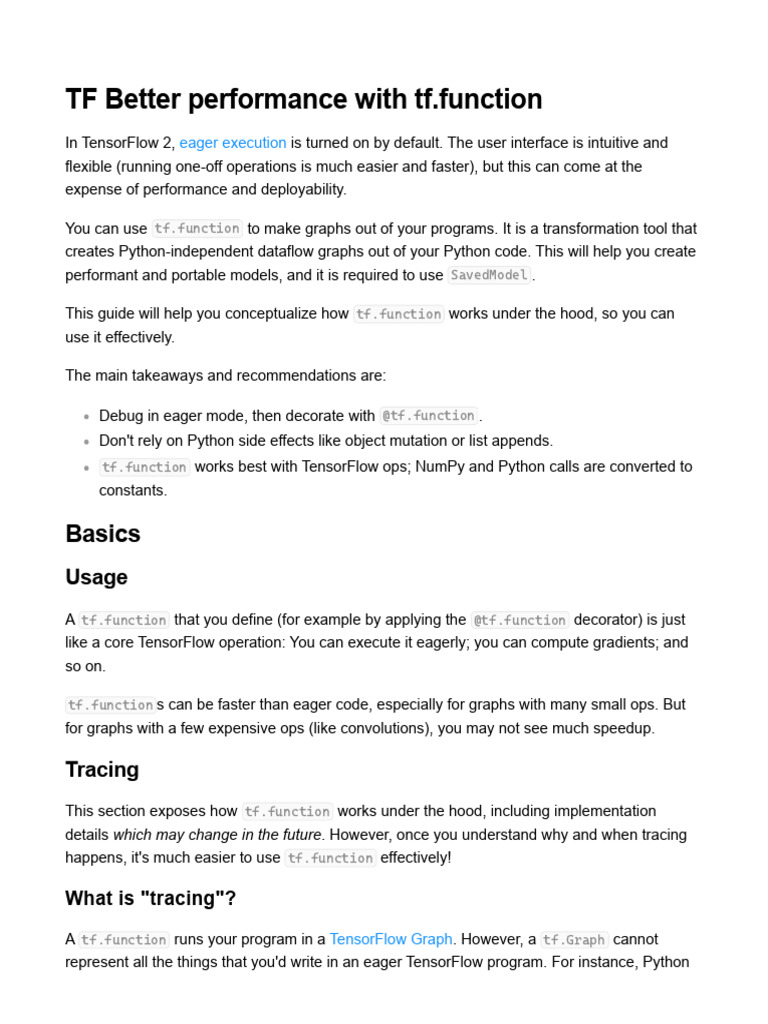 TF Better Performance With Tf.function | PDF | Software Engineering | Computer Programming