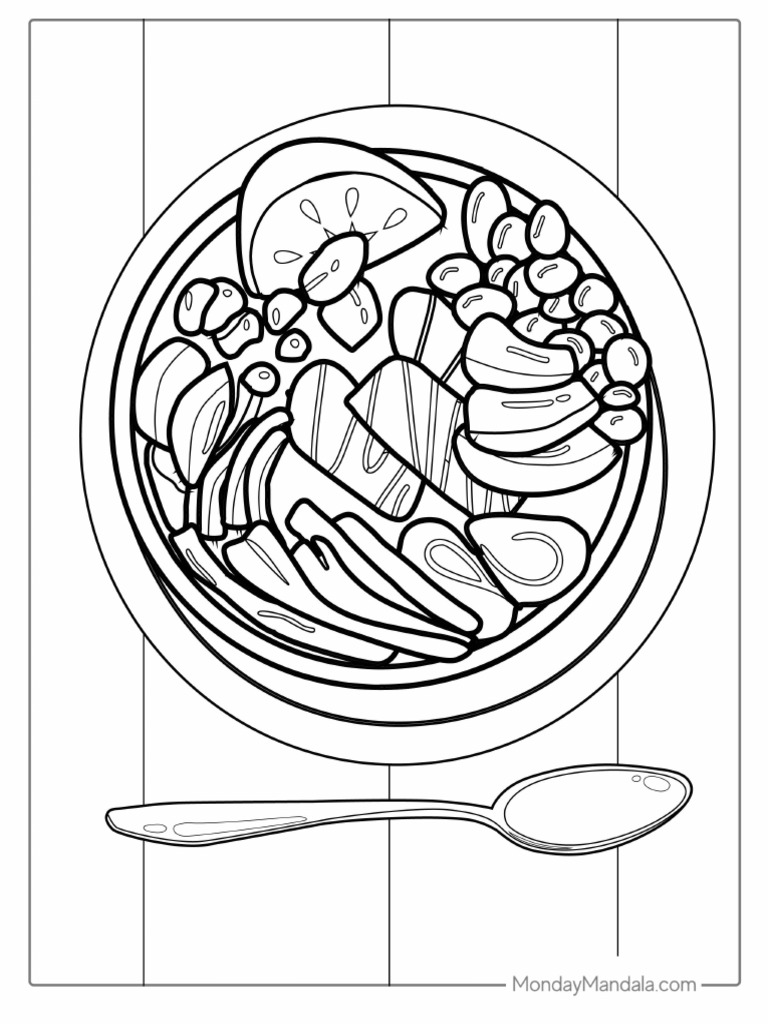 Fruit Salad Coloring Sheet | PDF