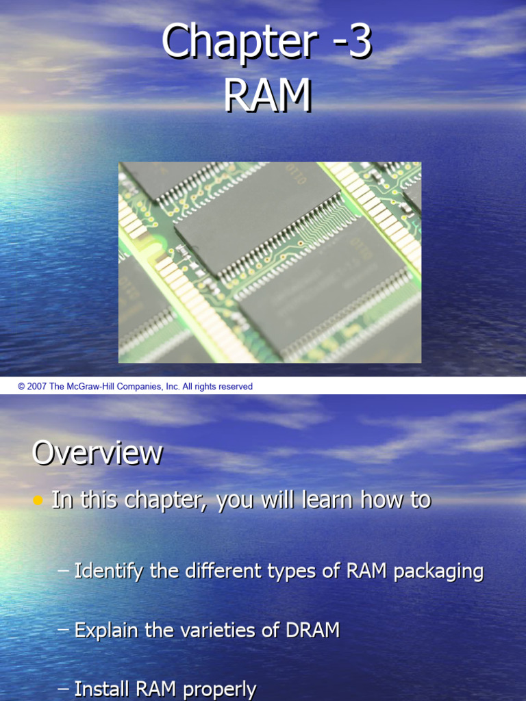 Chapter 3-Memory | PDF | Random Access Memory | Dynamic Random Access Memory