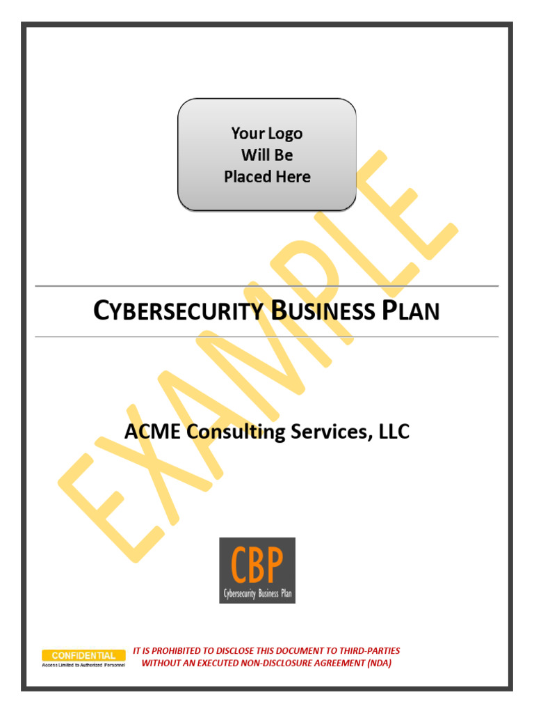 Example CBP Cybersecurity Business Plan Strategy Roadmap | PDF ...