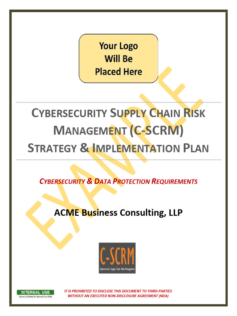 C-SCRM Strategy & Implementation Plan | PDF | Computer Security | Security