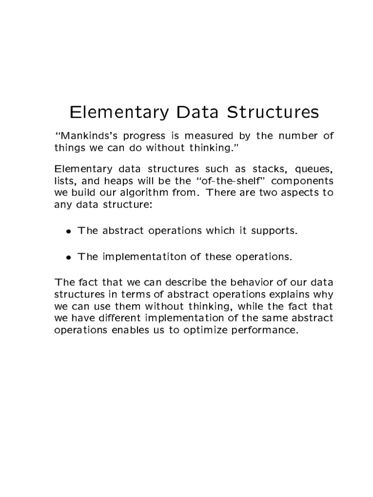 Elementary Data Structure | Download Free PDF | Queue (Abstract Data ... Elementary Data Structure | Download Free PDF | Queue (Abstract Data ...