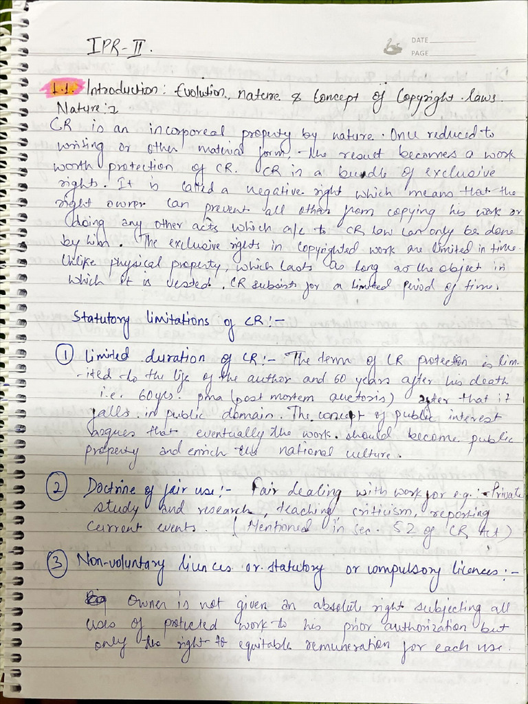 IPR Notes Mod 1&2 | PDF