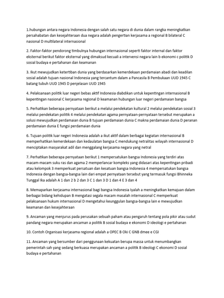 Soal PKN Kelas 11 | PDF