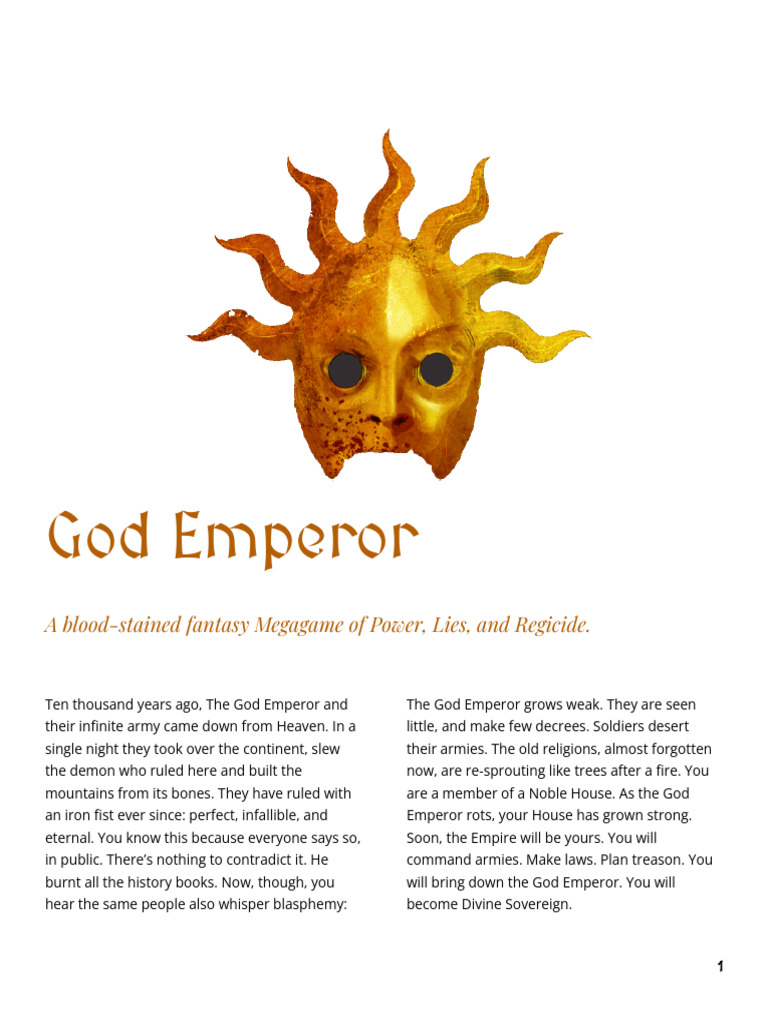 God Emperror Rulebook Rewrite | PDF | United States House Of ...