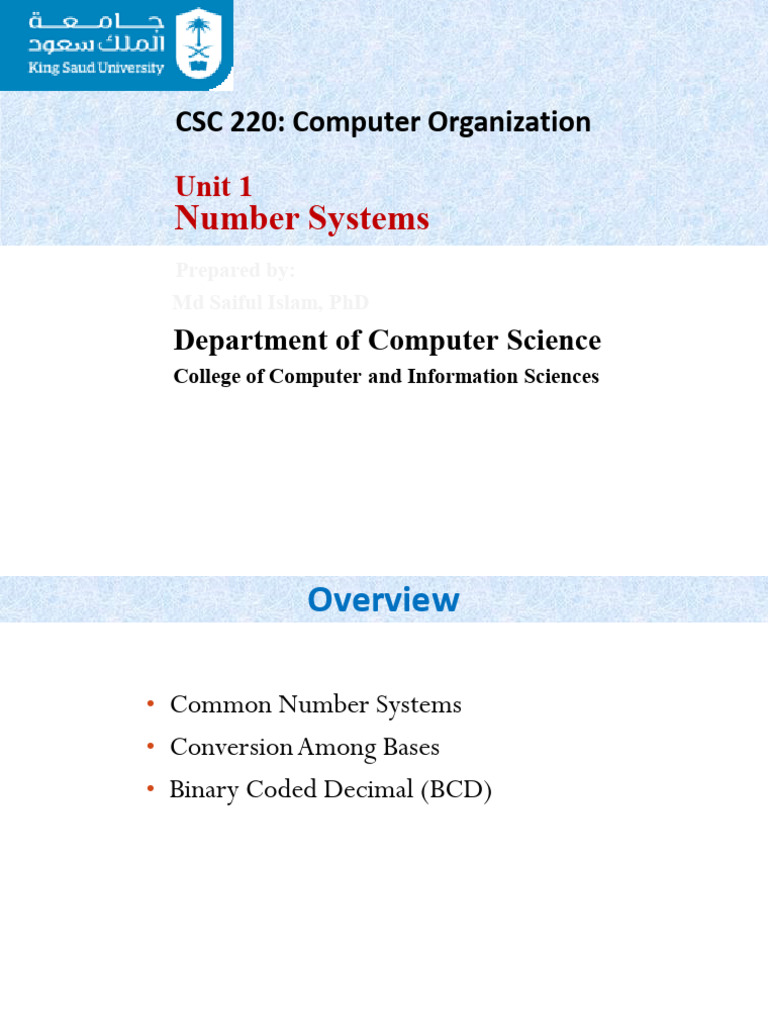 Unit-1 Number System-Updated - 0 | PDF | Binary Coded Decimal | Lexicology