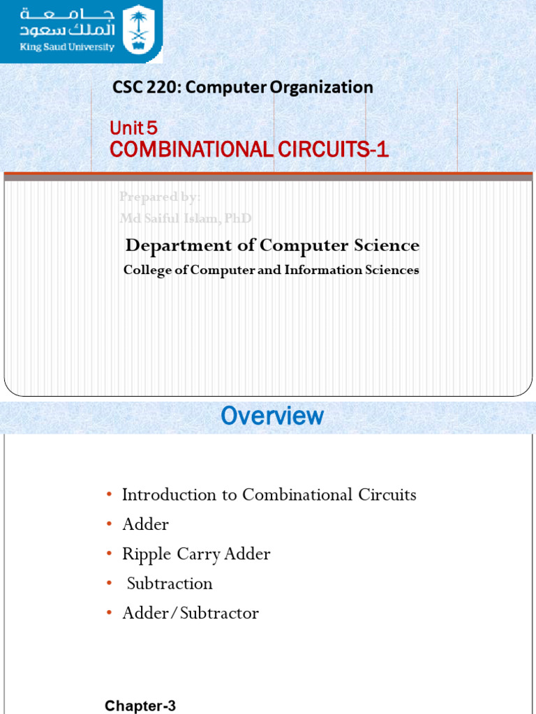 Unit-5 Combinational Circuit-1_0 | PDF | Digital Electronics | Electronic Circuits