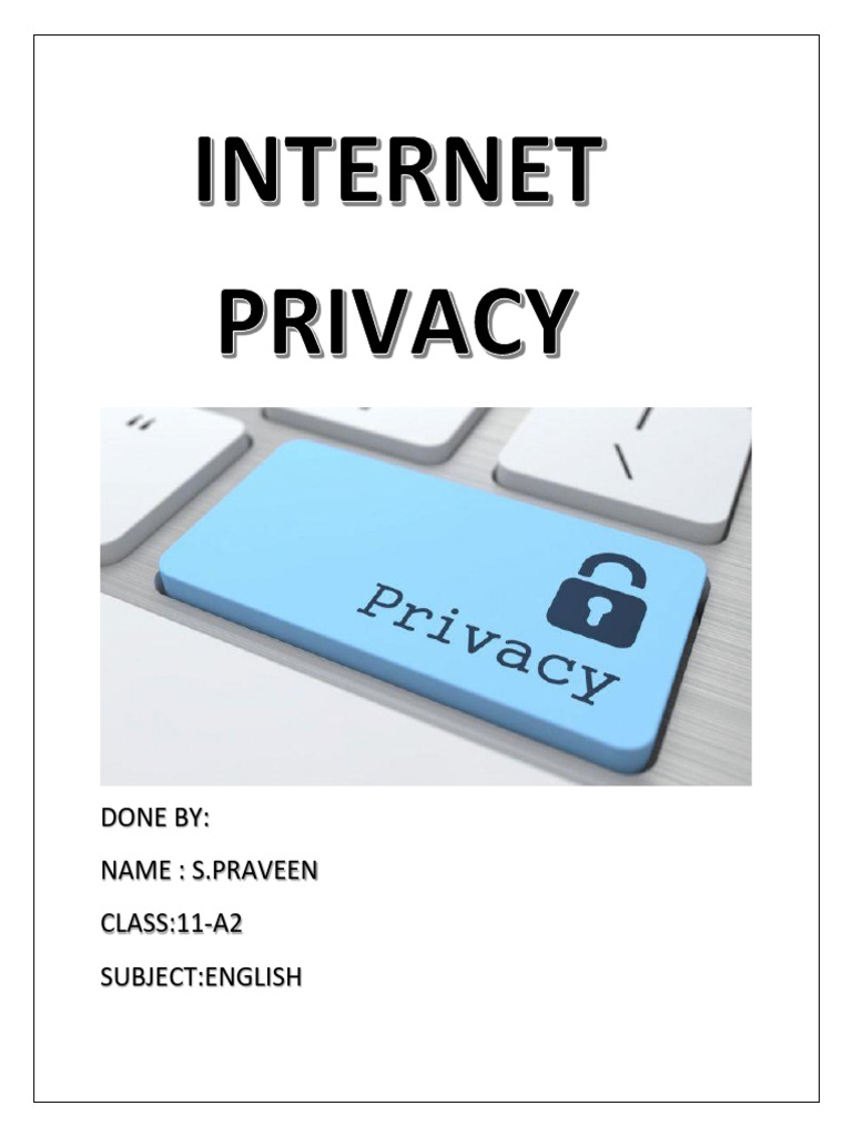INTERNET PRIVACY | PDF | Privacy | Internet Privacy