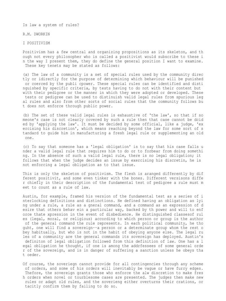 Is Law A System of Rules | PDF | Sociological Theories | Public Law