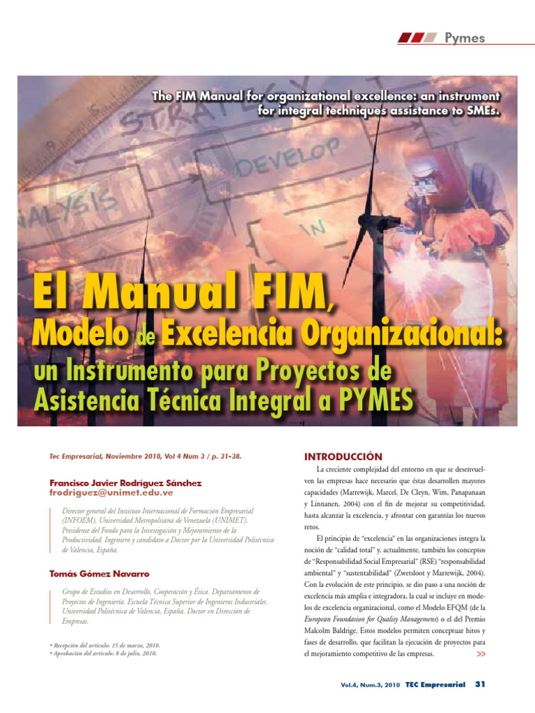 Dialnet ElManualFIMModeloDeExcelenciaOrganizacional 3397998 | PDF ... Dialnet ElManualFIMModeloDeExcelenciaOrganizacional 3397998 | PDF ...