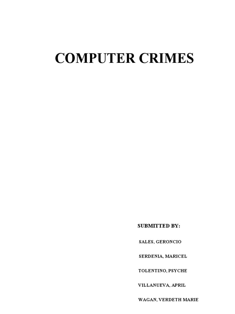 Computer Crime | PDF | Cybercrime | Crime & Violence