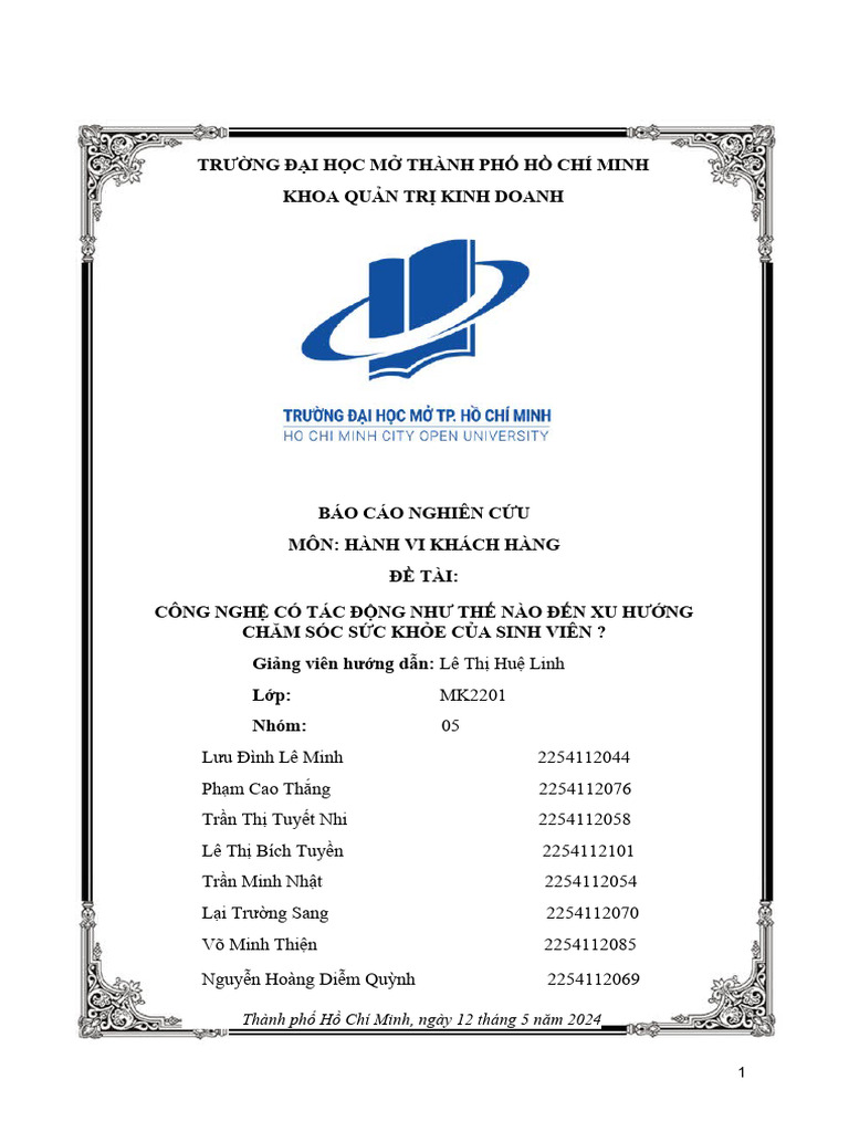 TIỂU LUẬN HVKH | PDF