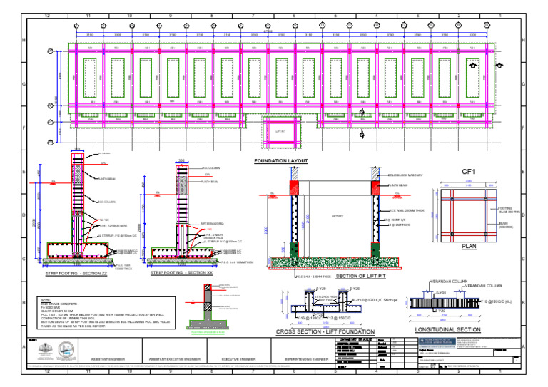 Revised Foundation Drawing-Model | PDF | Building Materials | Building ...