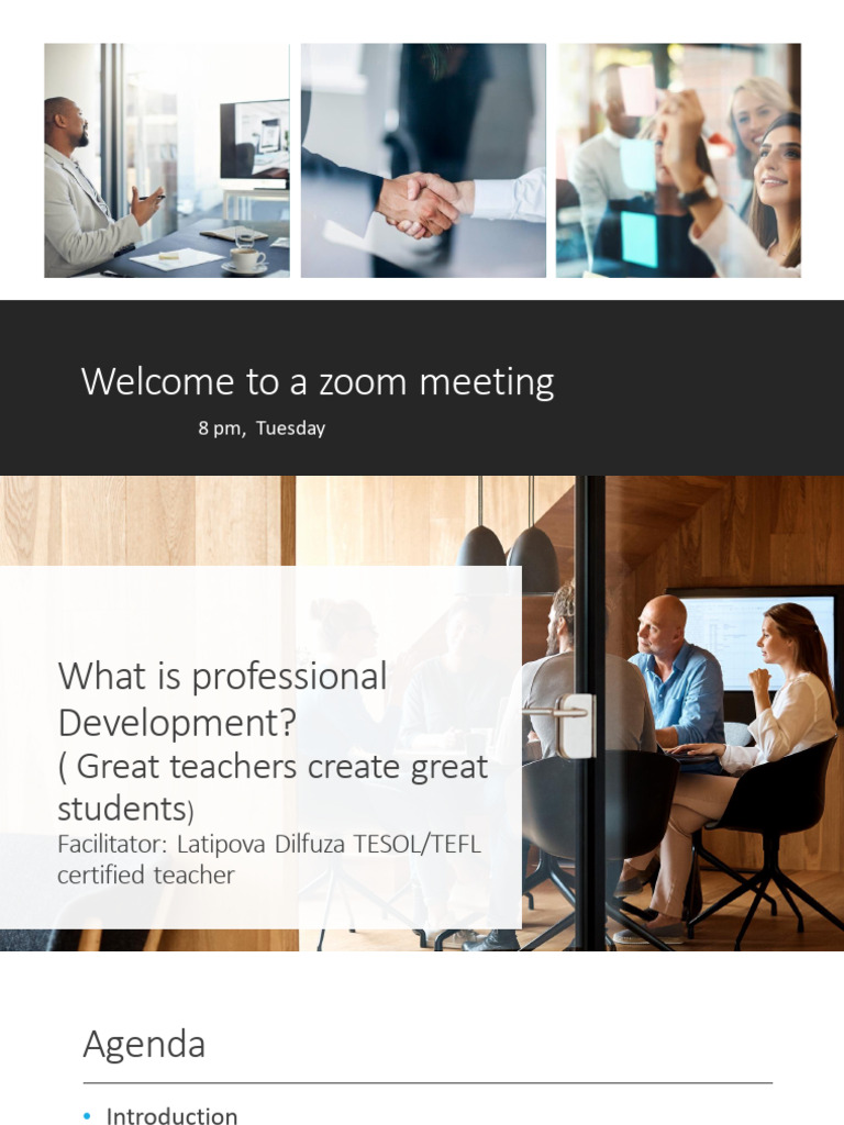 Welcome to a zoom meeting | PDF | Teachers | Educational Technology