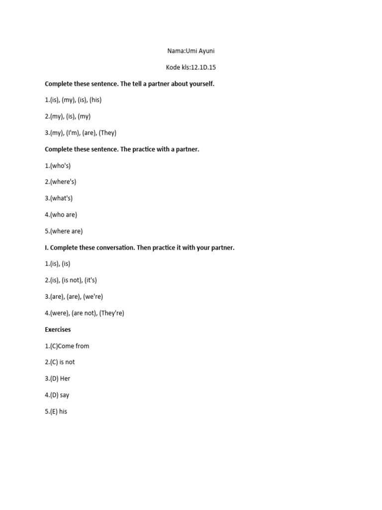 English Sentence Practice Guide | PDF