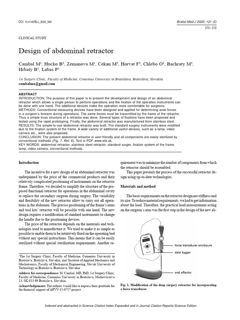 Cambal 2020 | PDF | Surgery | Force