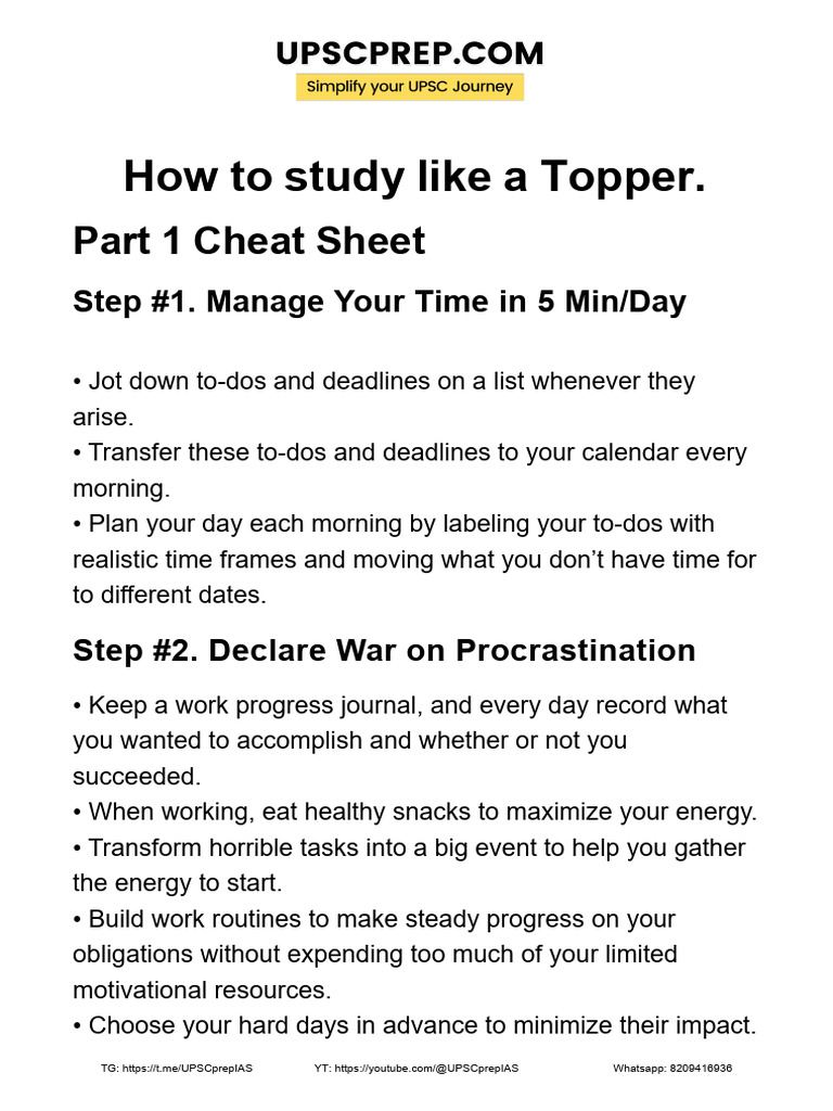 Guide - Study Like A Topper | Download Free PDF | Cognition | Cognitive ...