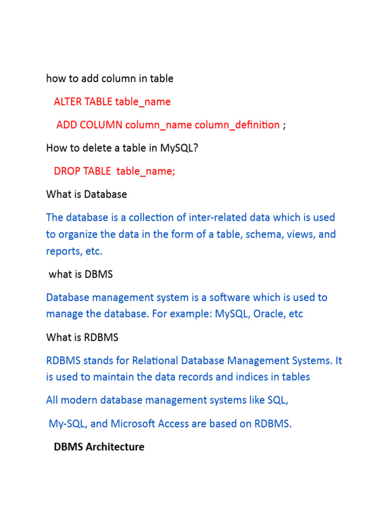 MYSql | PDF | Relational Database | Databases MYSql | PDF | Relational Database | Databases