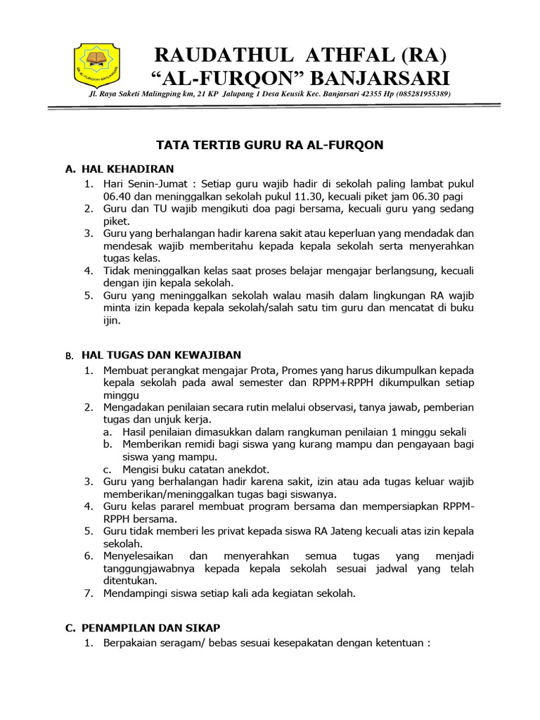Tata Tertib Guru Ra | PDF