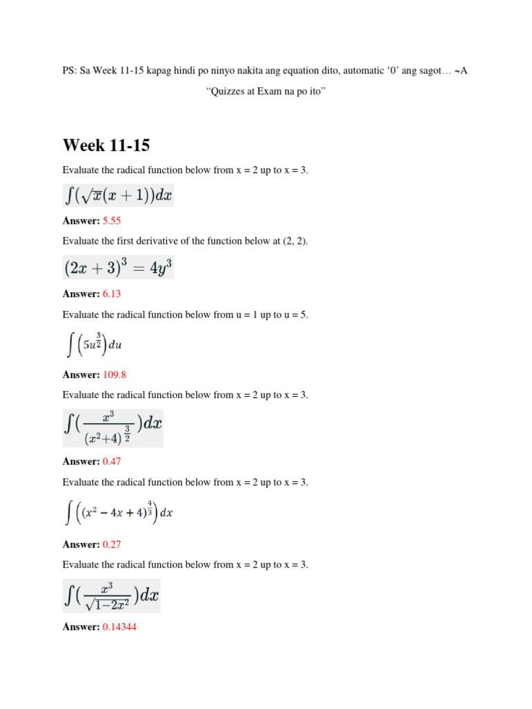Basic Calculus Week 11 20 PDF | PDF | Radioactive Decay | Mathematical Objects