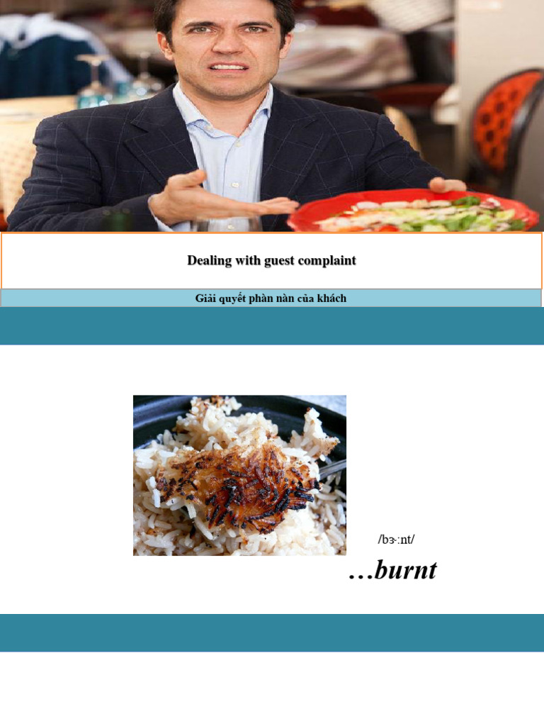 RES - Lesson 10 - Dealing With Guest complaint-DONE | PDF | Waiting ...