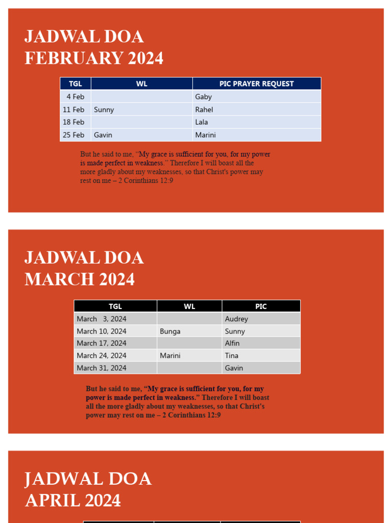 Jadwal Doa | PDF | Microsoft Power Point | Microsoft Windows