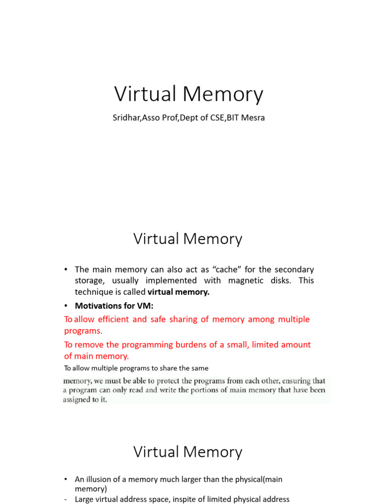 Virtual Memory | PDF | Computer Data Storage | Cpu Cache