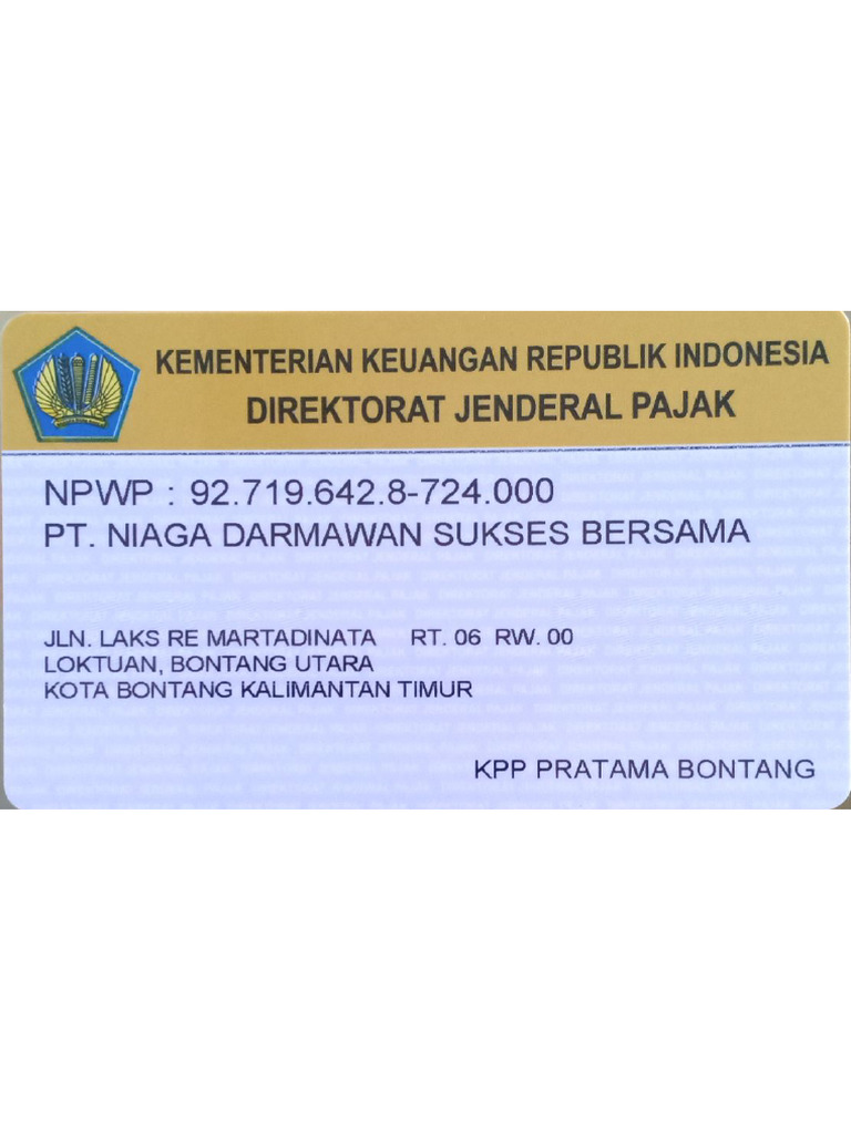 NPWP | PDF