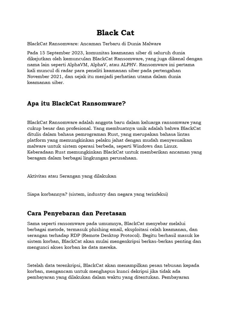 Black Cat | PDF | Komputer