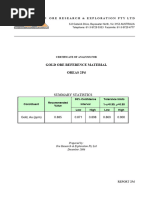 Certificate of Analysis: OREAS 600b | PDF | P Value | Standard Deviation