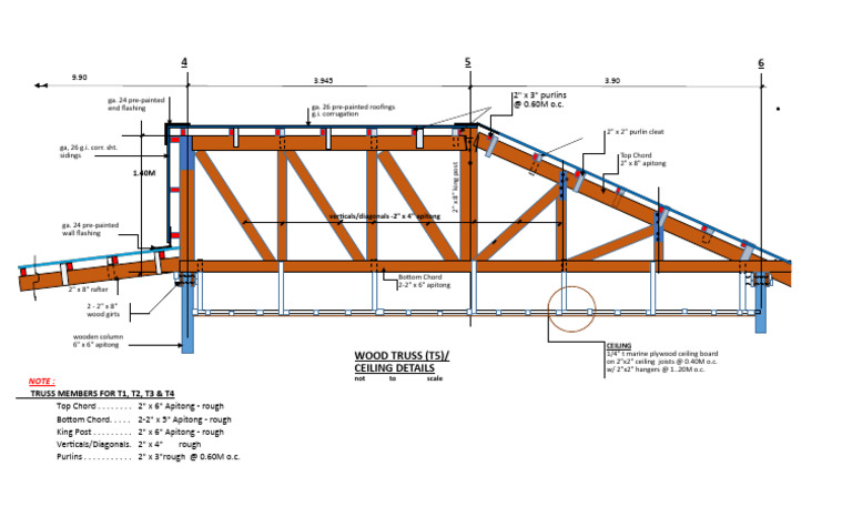 Psw - Wood Truss Details | PDF | Truss | Structural Engineering