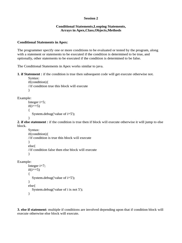 Session 2 Decision Making, Looping, Arrays | PDF | Control Flow | Software Engineering