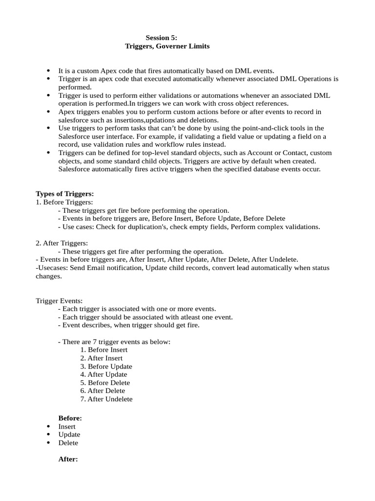 Session 5 Trigger Governer Limits | PDF | Computing | Computer Programming Session 5 Trigger Governer Limits | PDF | Computing | Computer Programming