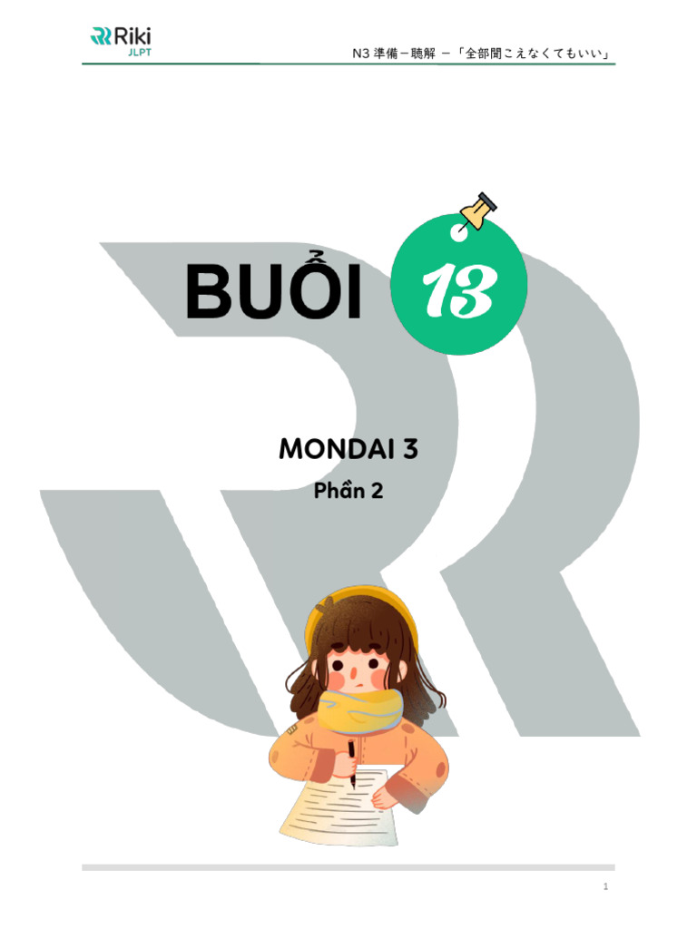 ChoukaiN3 - Buổi 13 - Mondai 3 | PDF