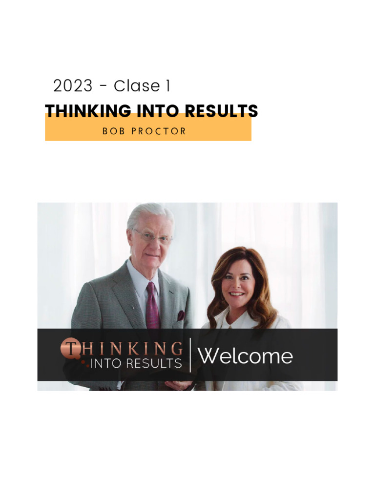 Bob Proctor Clase 1pdf | PDF | Mente | Pensamiento