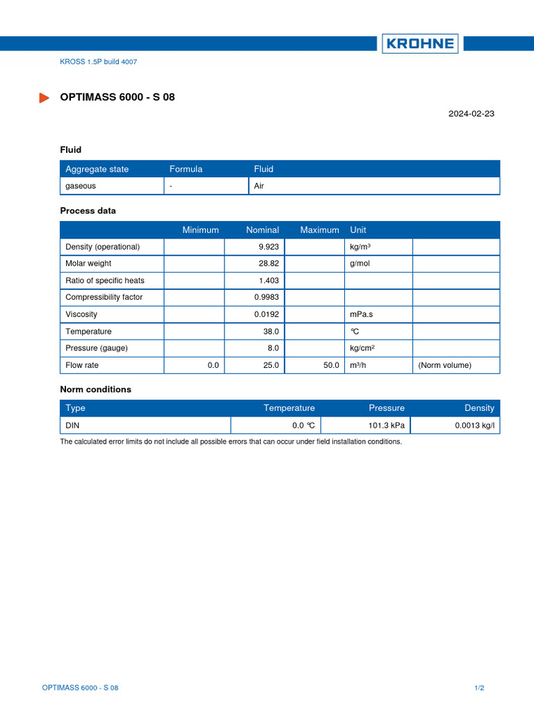 Item 2 | PDF | Density | Pressure