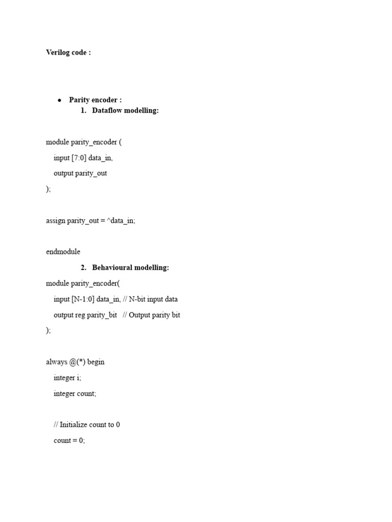 Ece Verilog Code Pdf Computer Programming Computing 