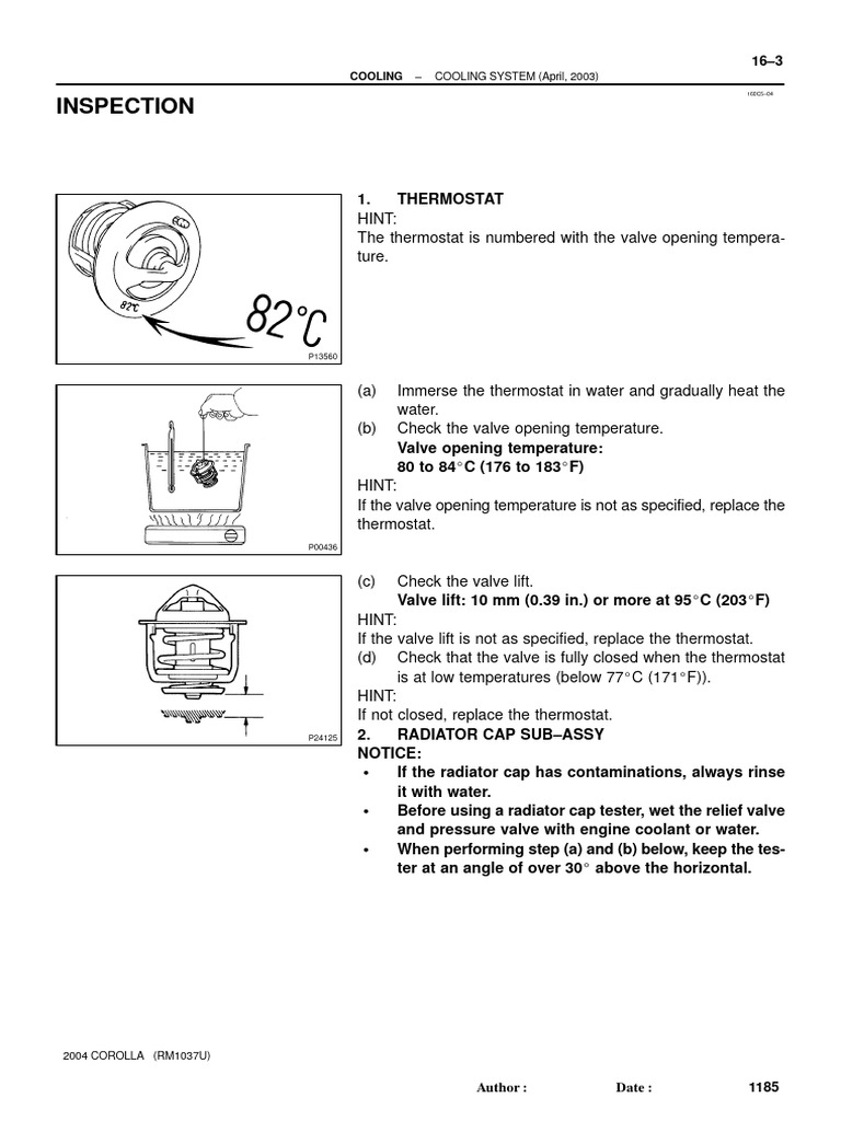 Inspection 1 | PDF | Thermostat | Pump