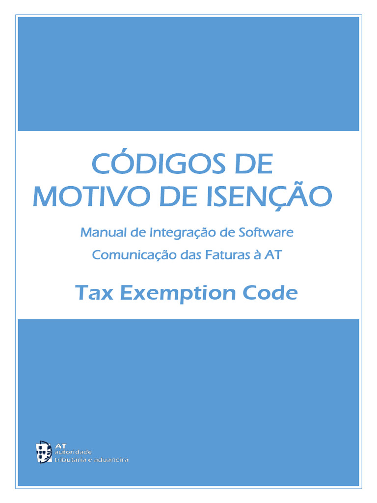 Tabela Codigos Motivo Isencao O2ih | PDF | Imposto sobre Valor Agregado ...