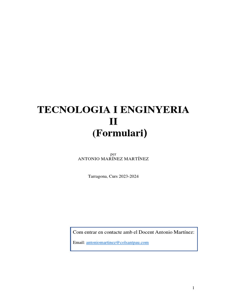 Formulari - Unitat 1 | PDF