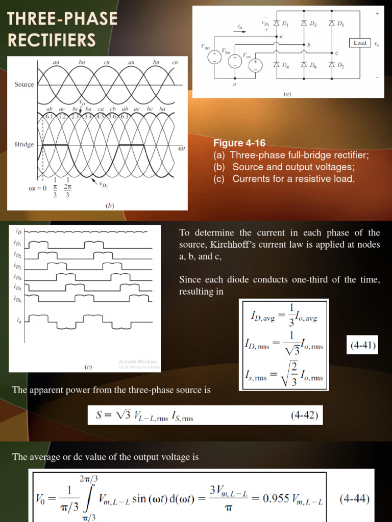 Three-Phase Rectifier Analysis | PDF