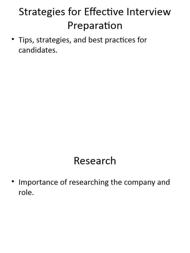 Effective Interview Preparation Strategies | PDF