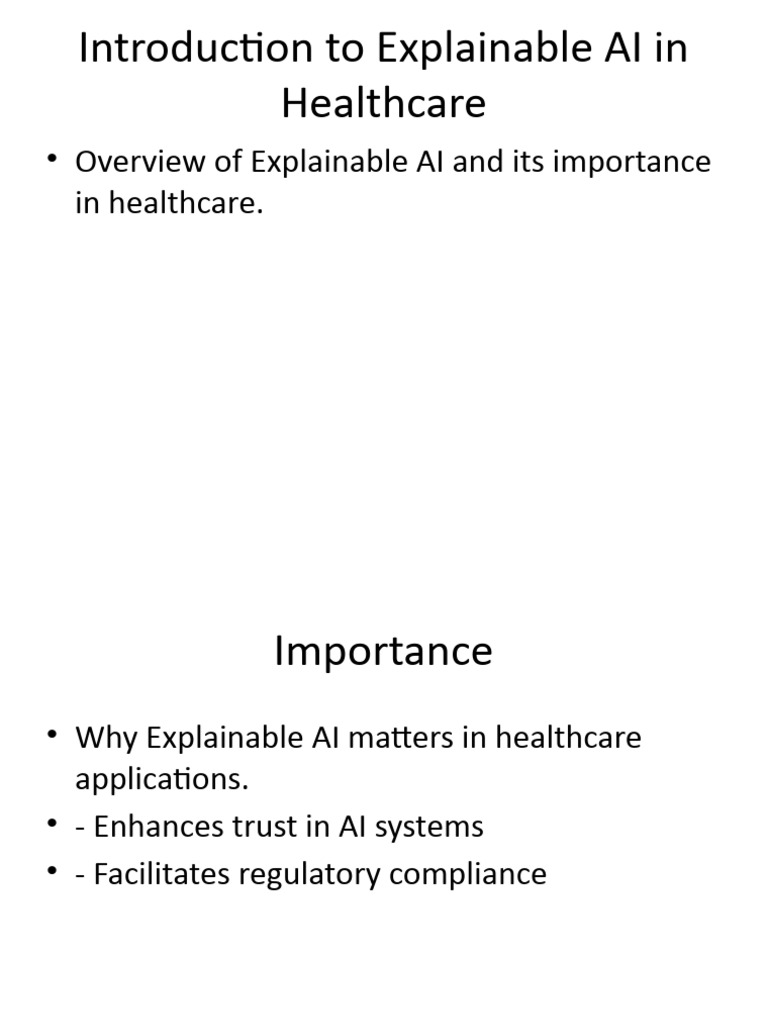 Explainable AI in Healthcare Guide | PDF | Business